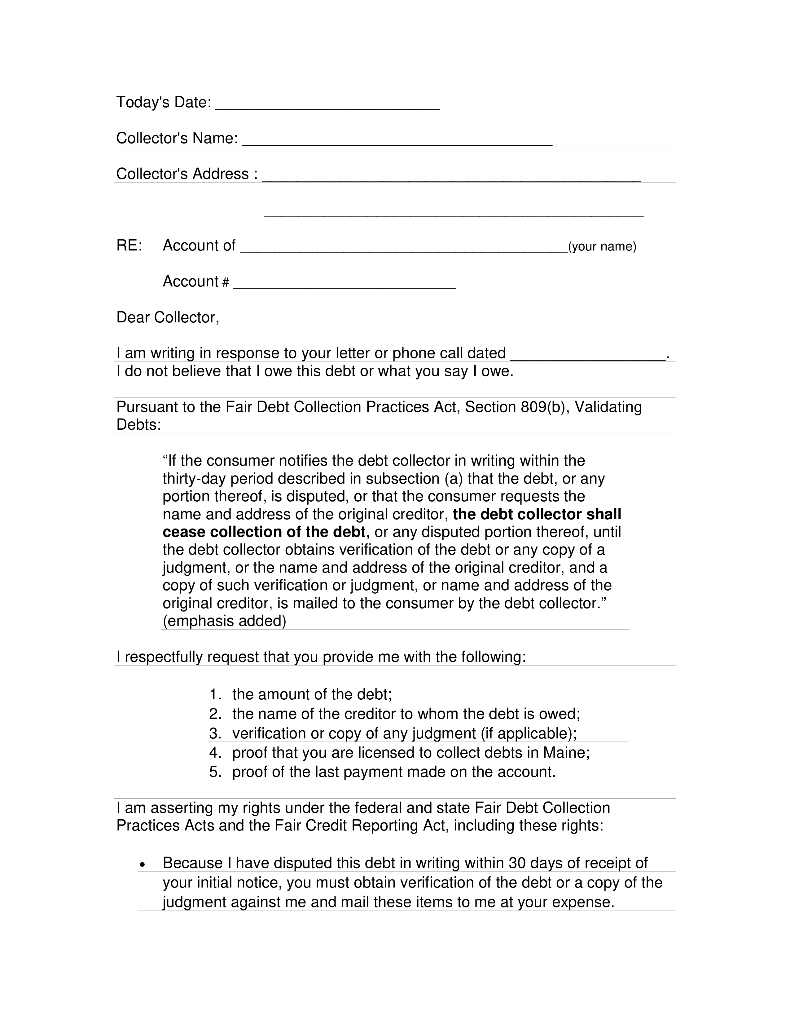 Debt Collection Letter Templates At Allbusinesstemplates