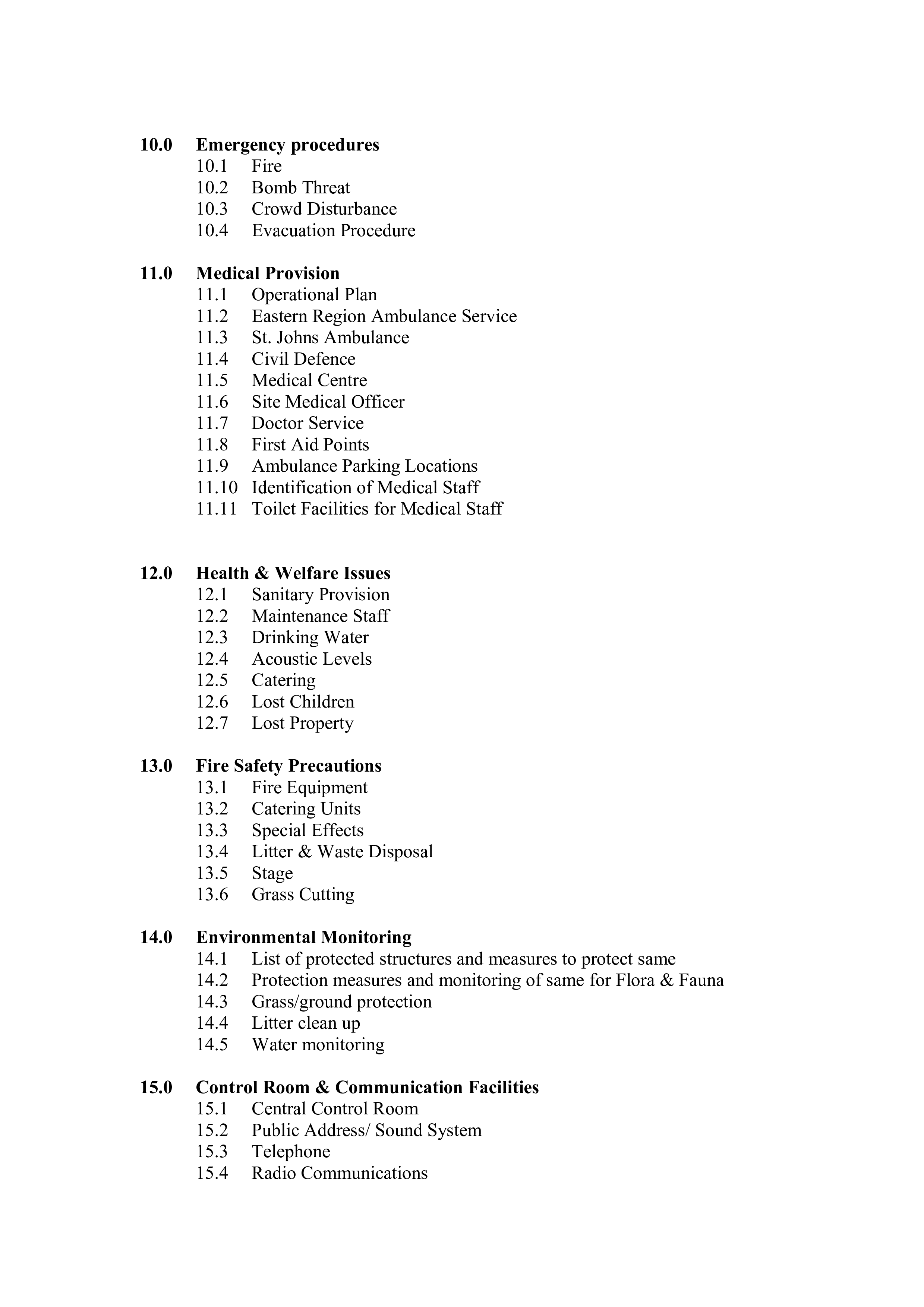 Event Safety Management Plan | Templates at allbusinesstemplates.com