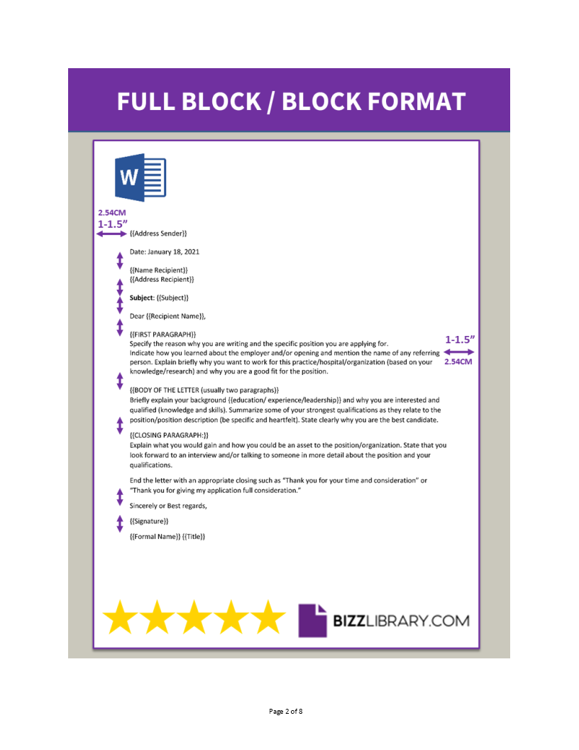 Block Format Letter Pdf 2021 Block Letter Format Fillable Printable