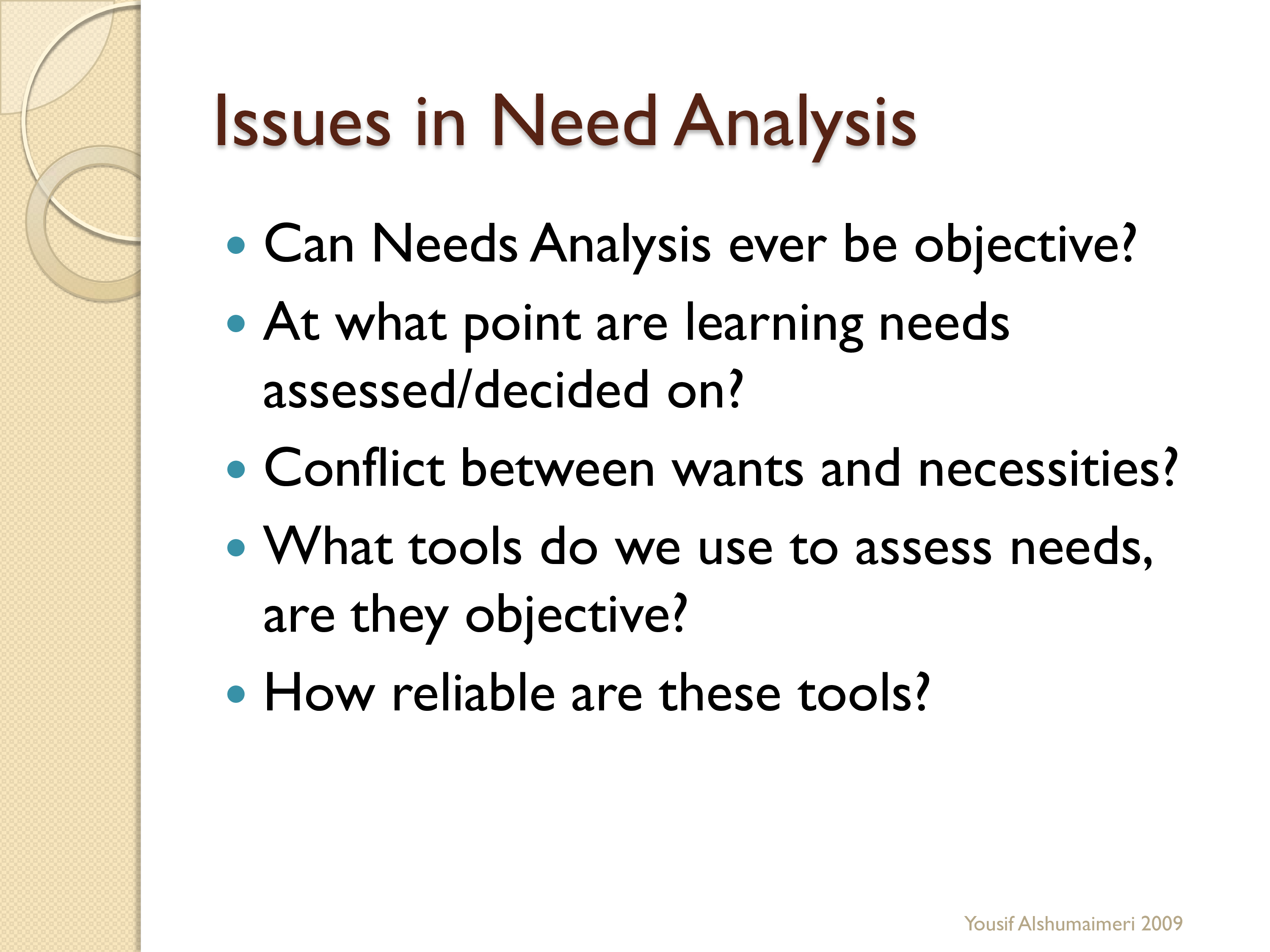 Basic Needs Analysis Presentation | Templates at allbusinesstemplates.com