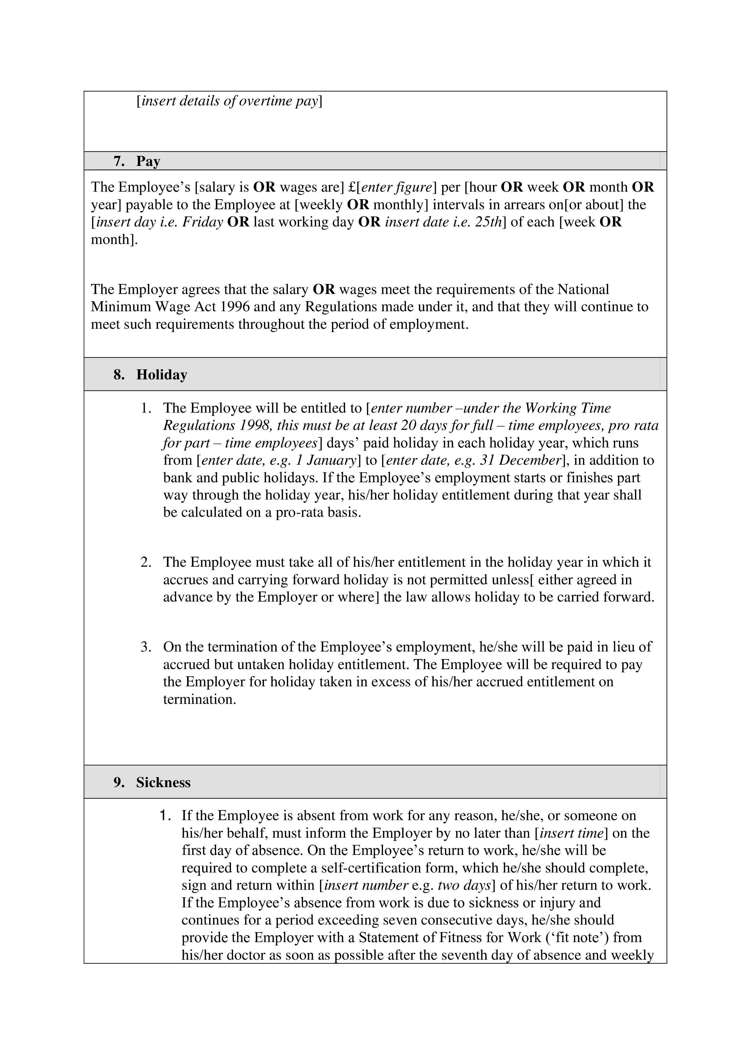 Domestic Worker Employment Contract | Templates at allbusinesstemplates.com