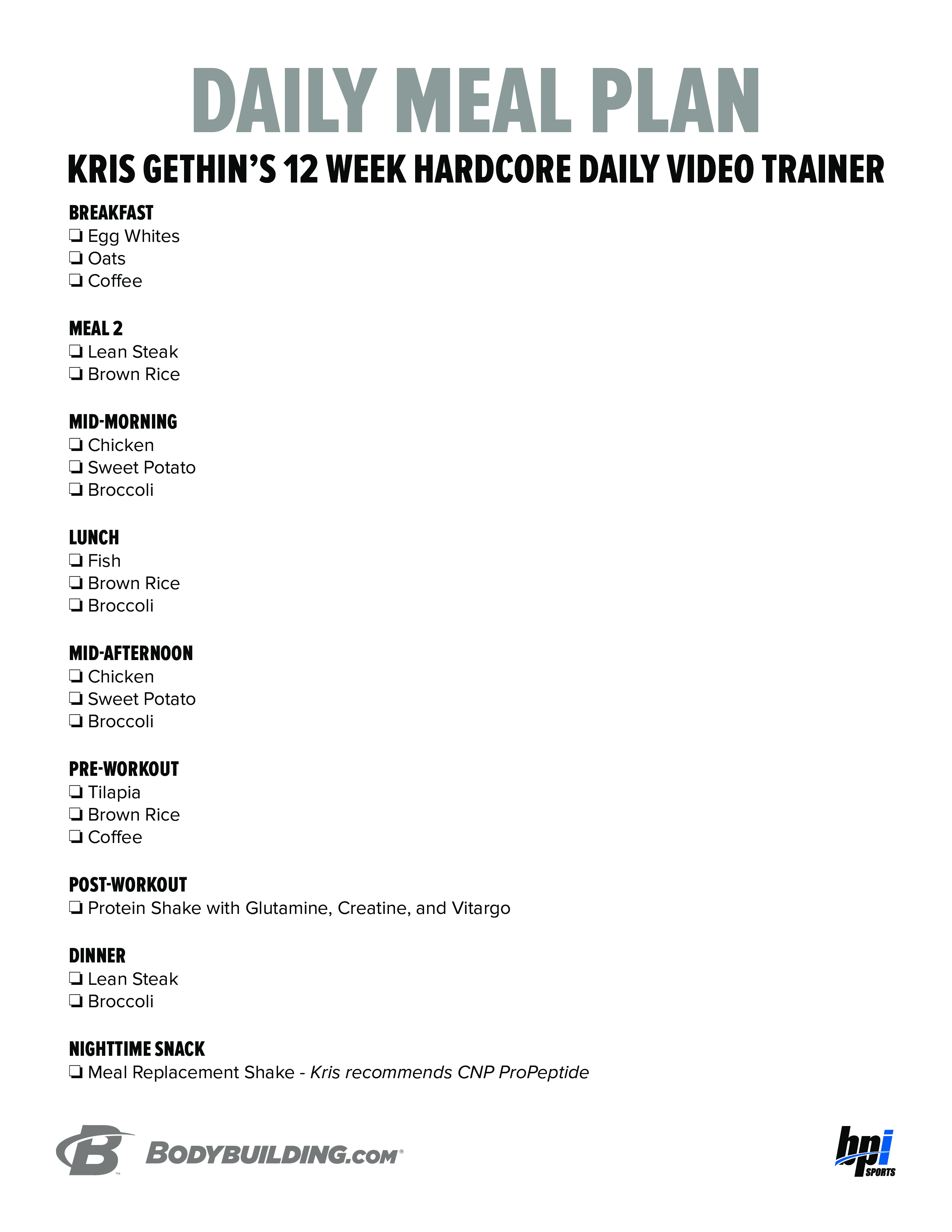 Daily Meal Plan Printable Templates At Allbusinesstemplates