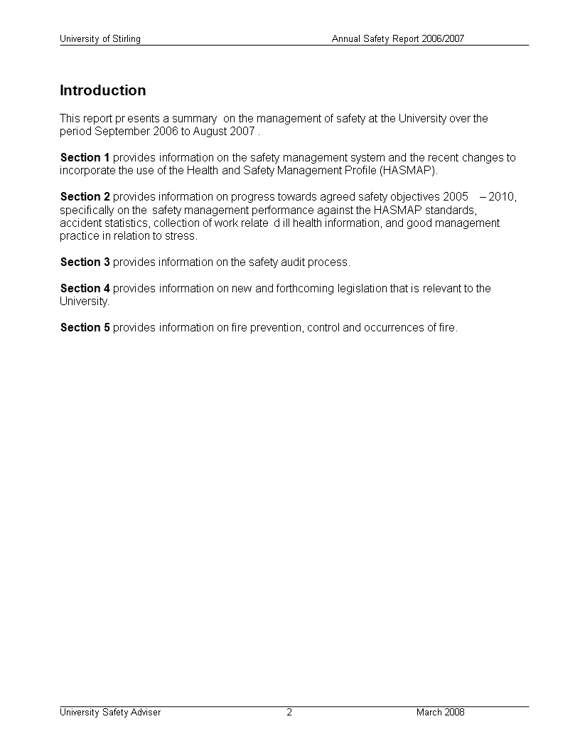 Annual Safety Report | Templates at allbusinesstemplates.com