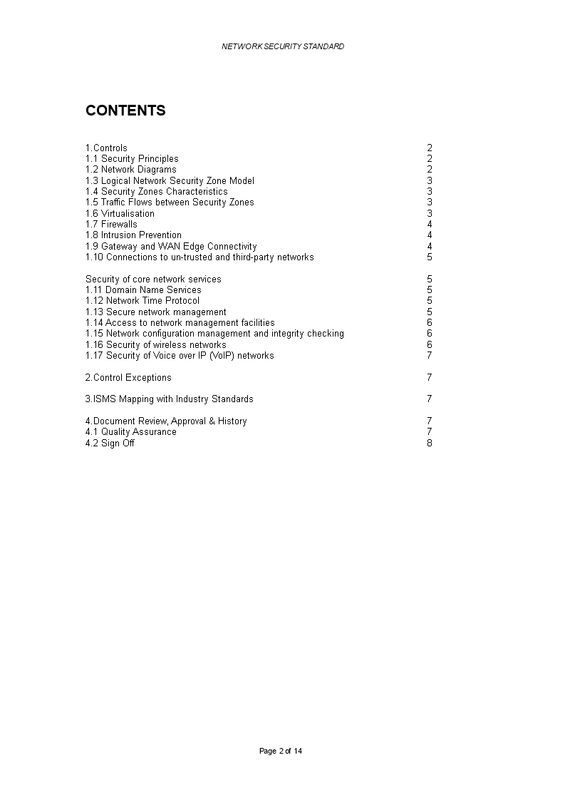 Network Security IT Standard | Templates at allbusinesstemplates.com