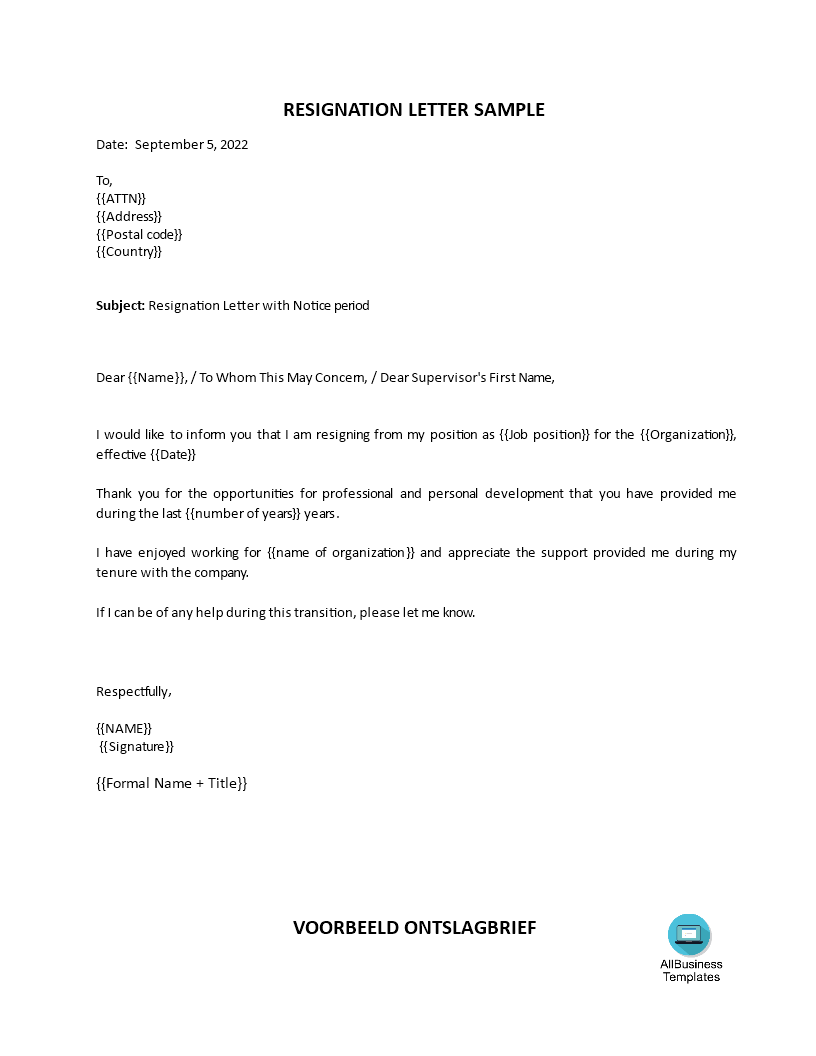 kostenloses-resignation-letter-sample