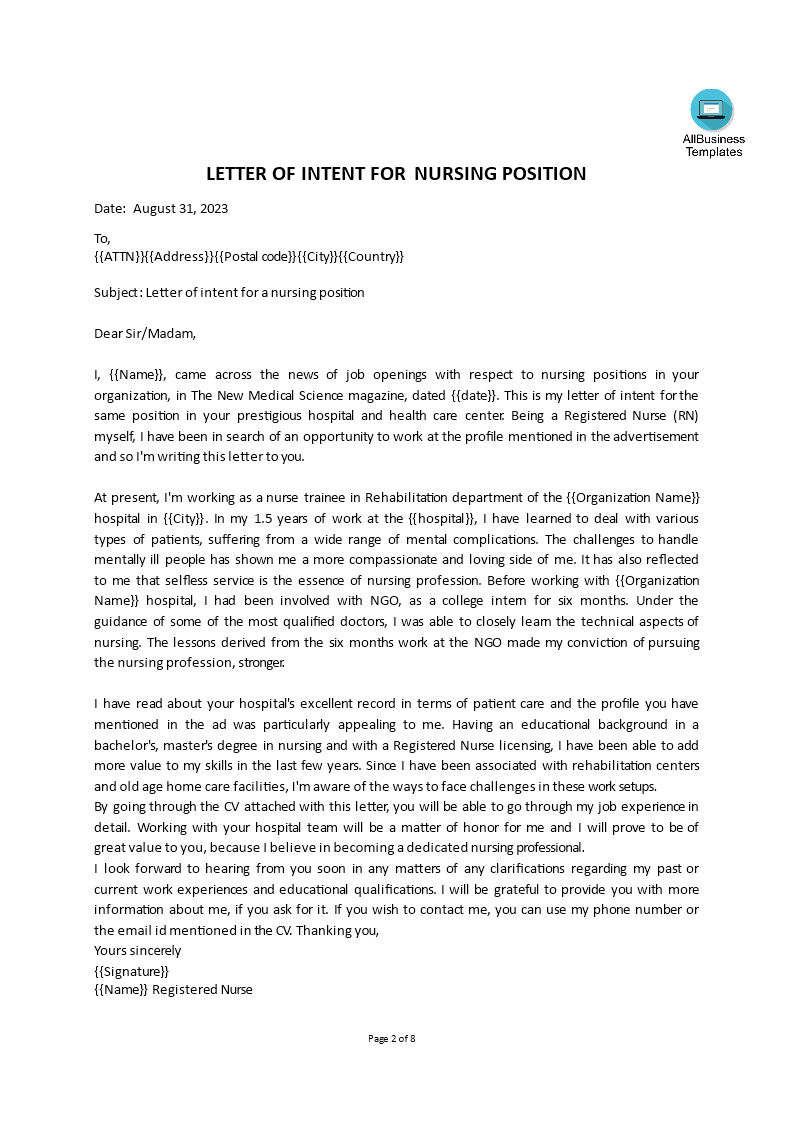 Partnership Agreement Letter of Intent | Templates at ...