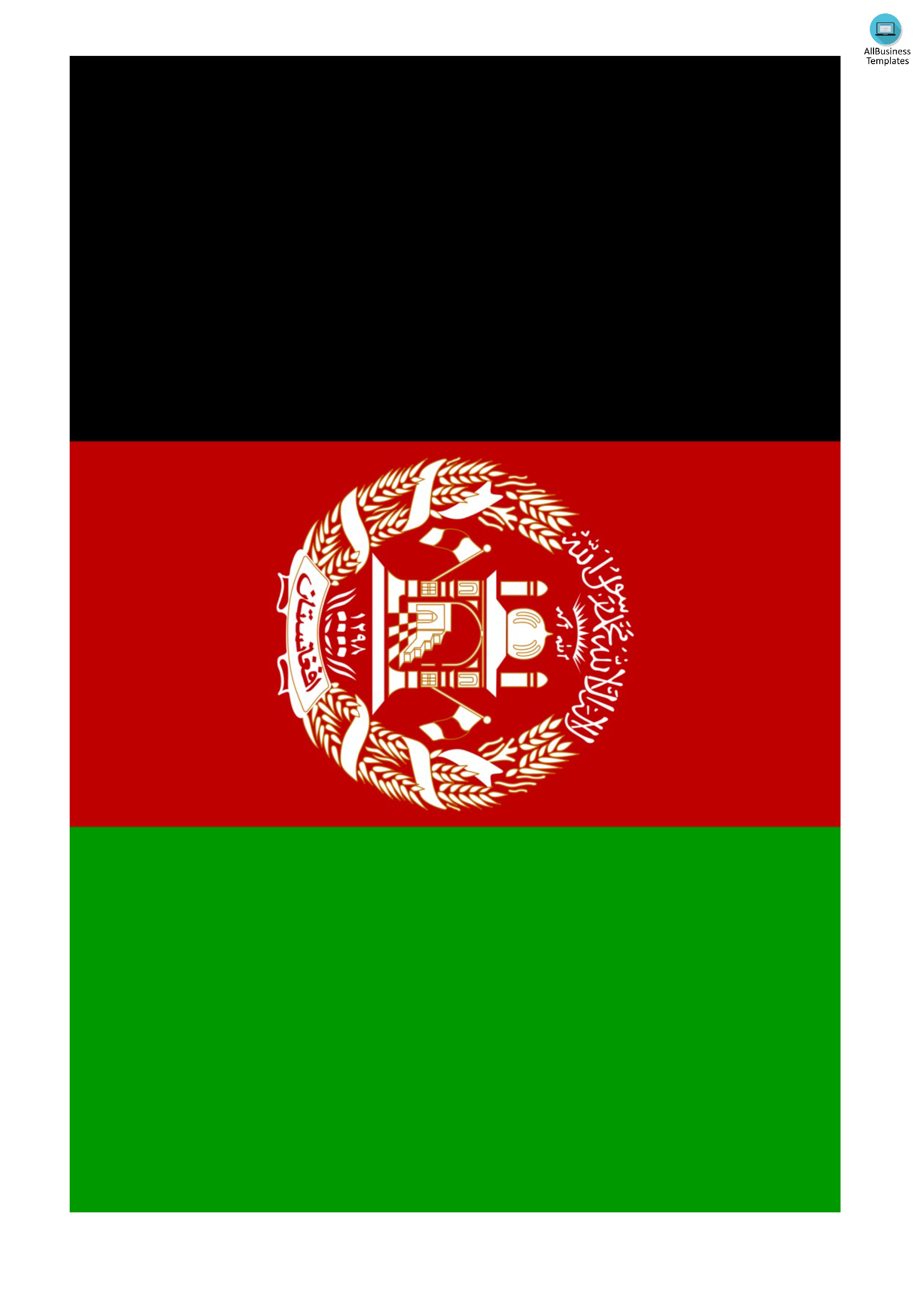 Afghanistan Flag | Templates at allbusinesstemplates.com