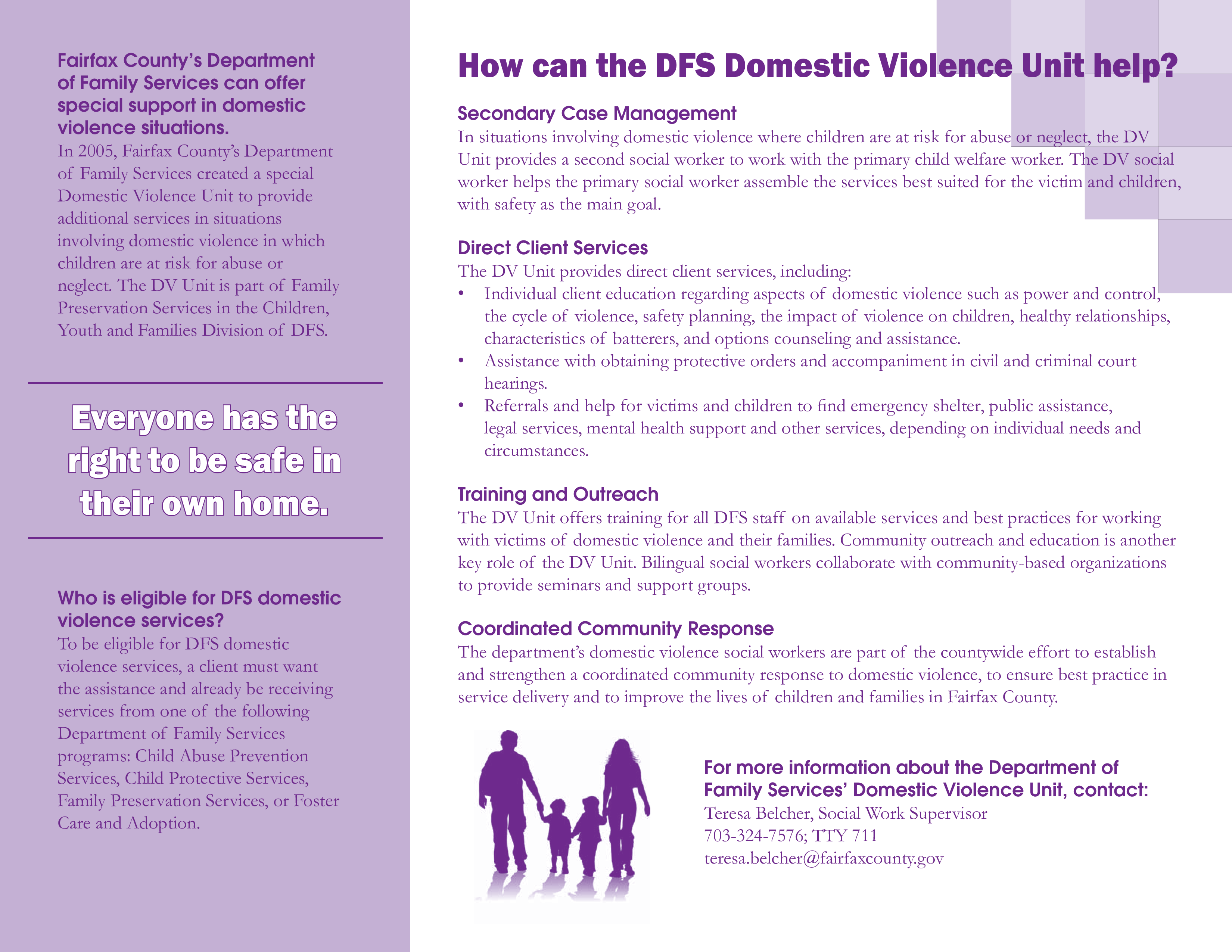 libreng Domestic Violence Service Brochure