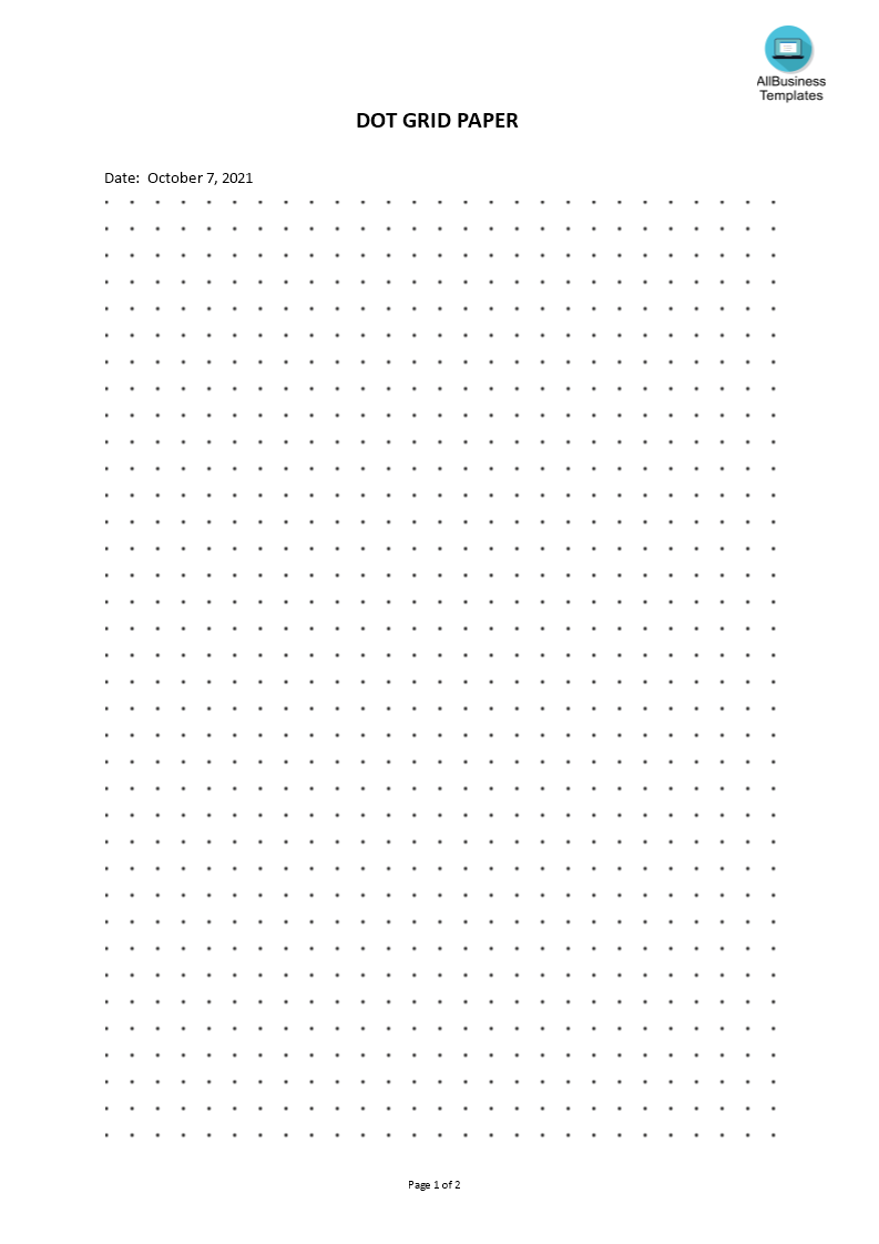Dot Grid Paper | Templates at allbusinesstemplates.com