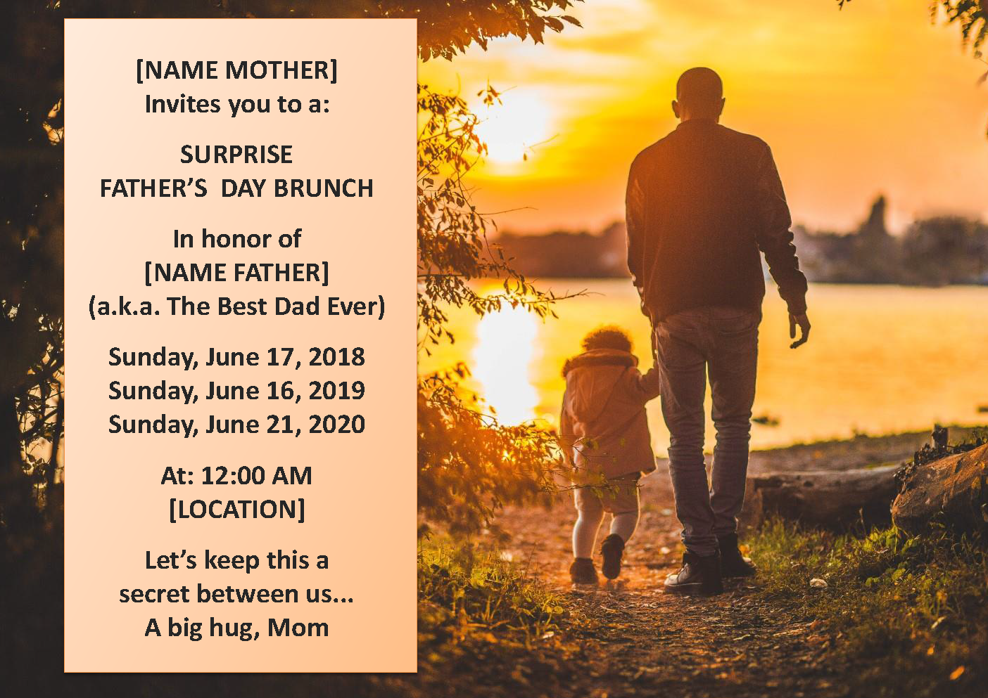Father day Event Invitation Template Templates At Allbusinesstemplates