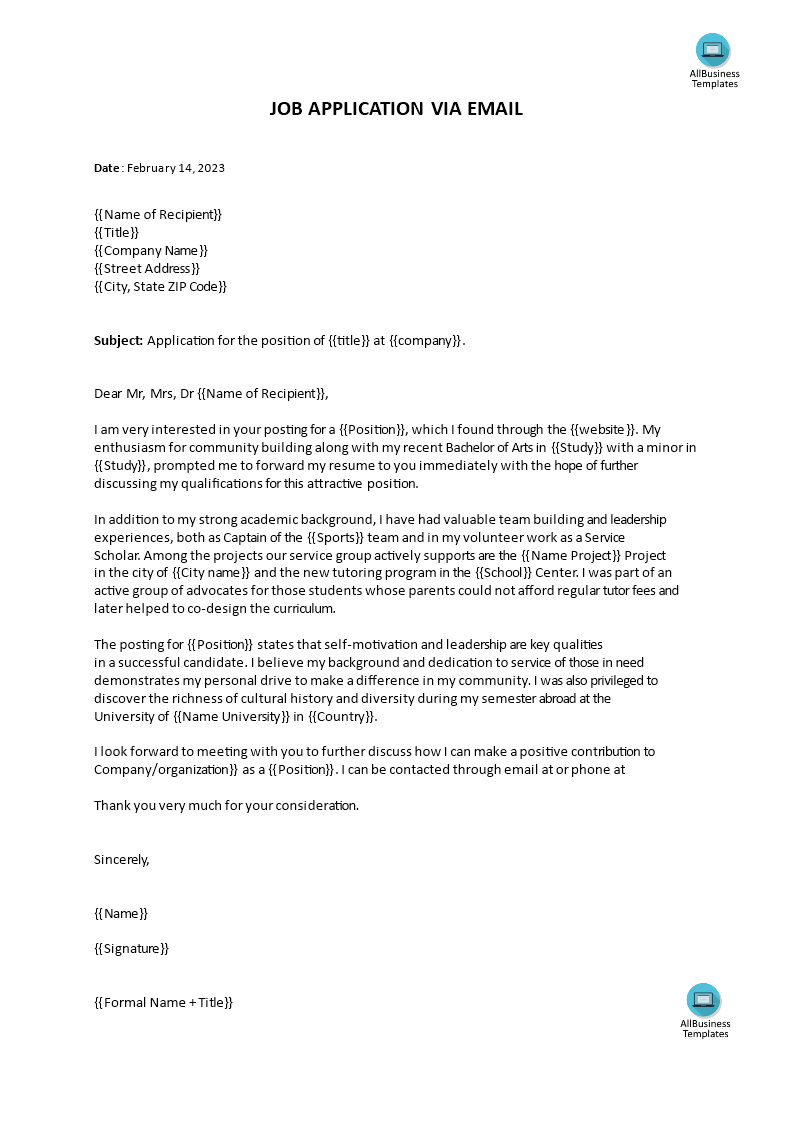 Job Application Follow Up Email After Interview | Templates at ...