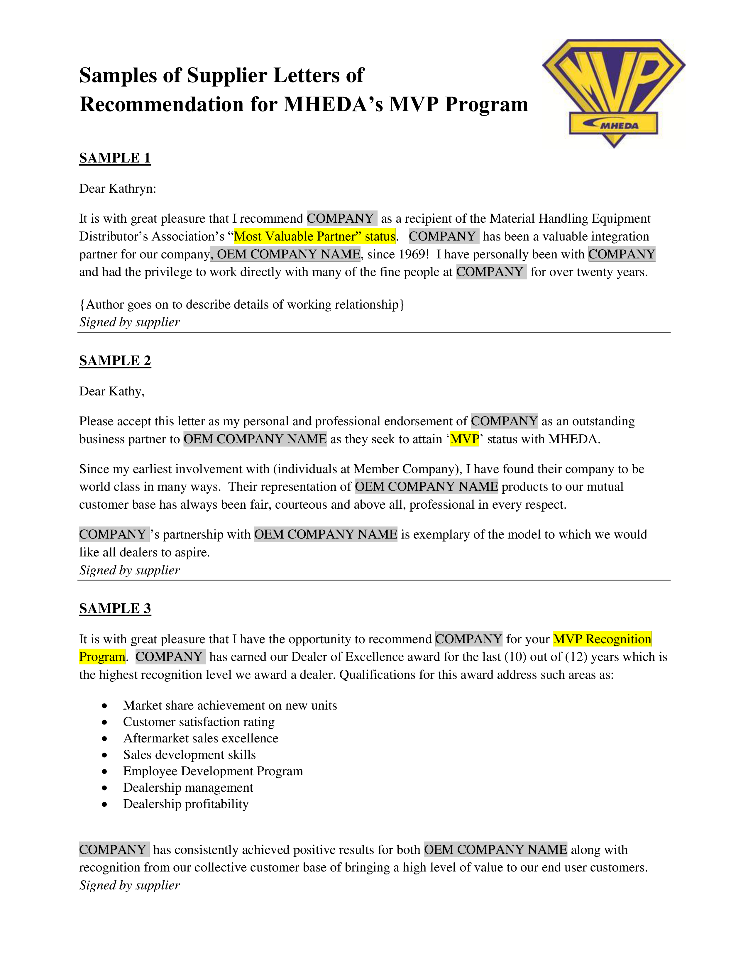 Business Reference Template Word
