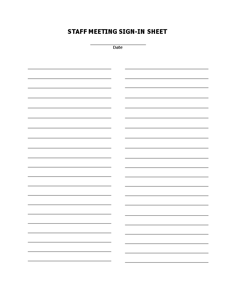 Meeting Sign In Sheet | Templates at allbusinesstemplates.com