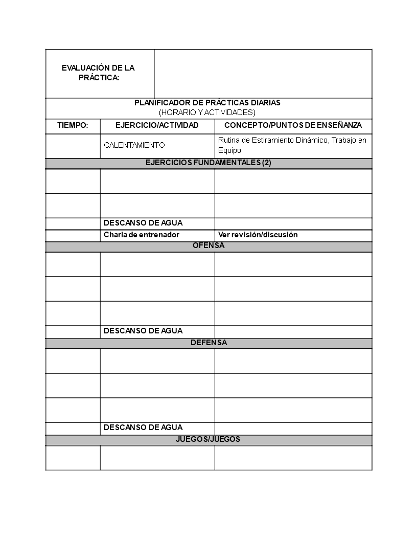 Dario de autoentrentrenamiento | Templates at allbusinesstemplates.com