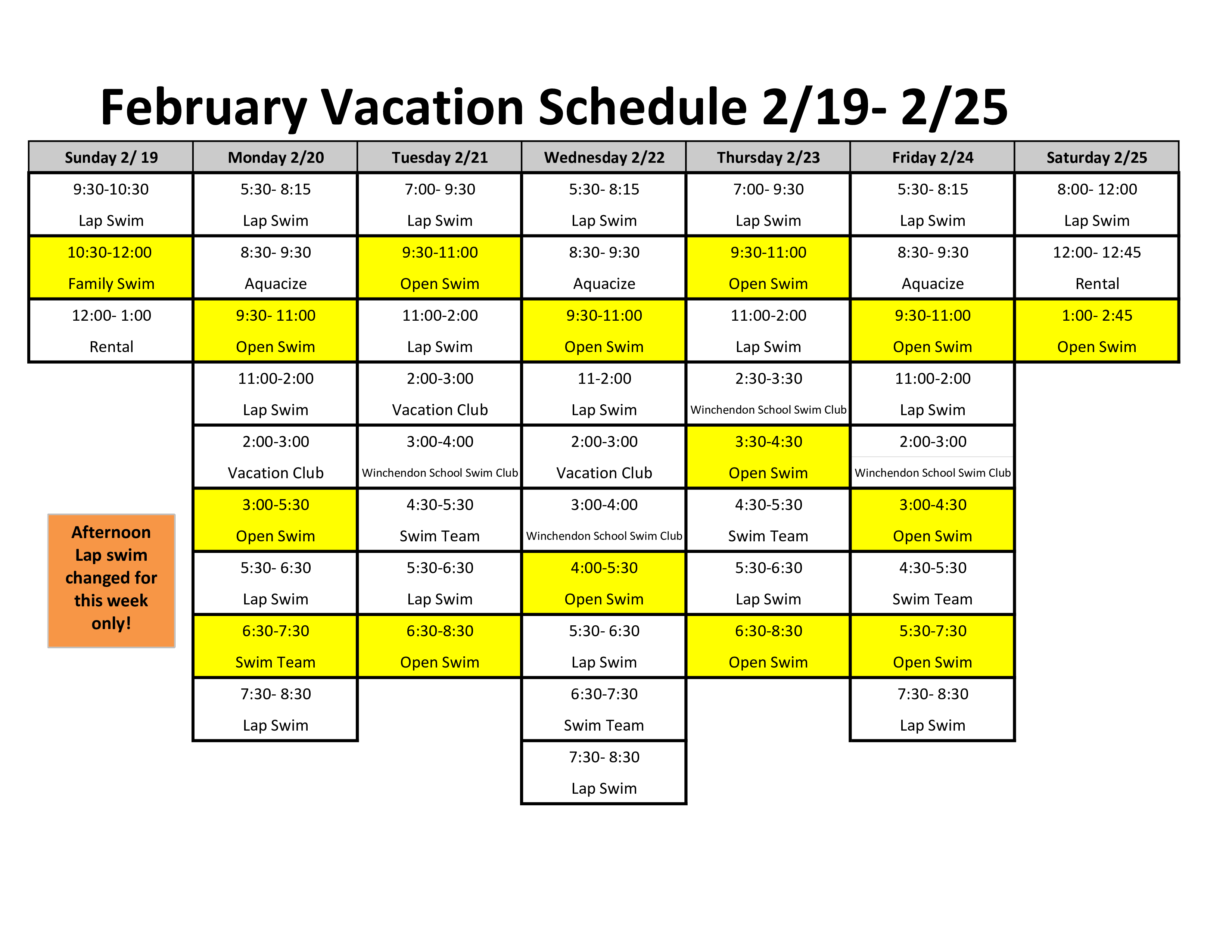 Kostenloses Team Vacation Schedule