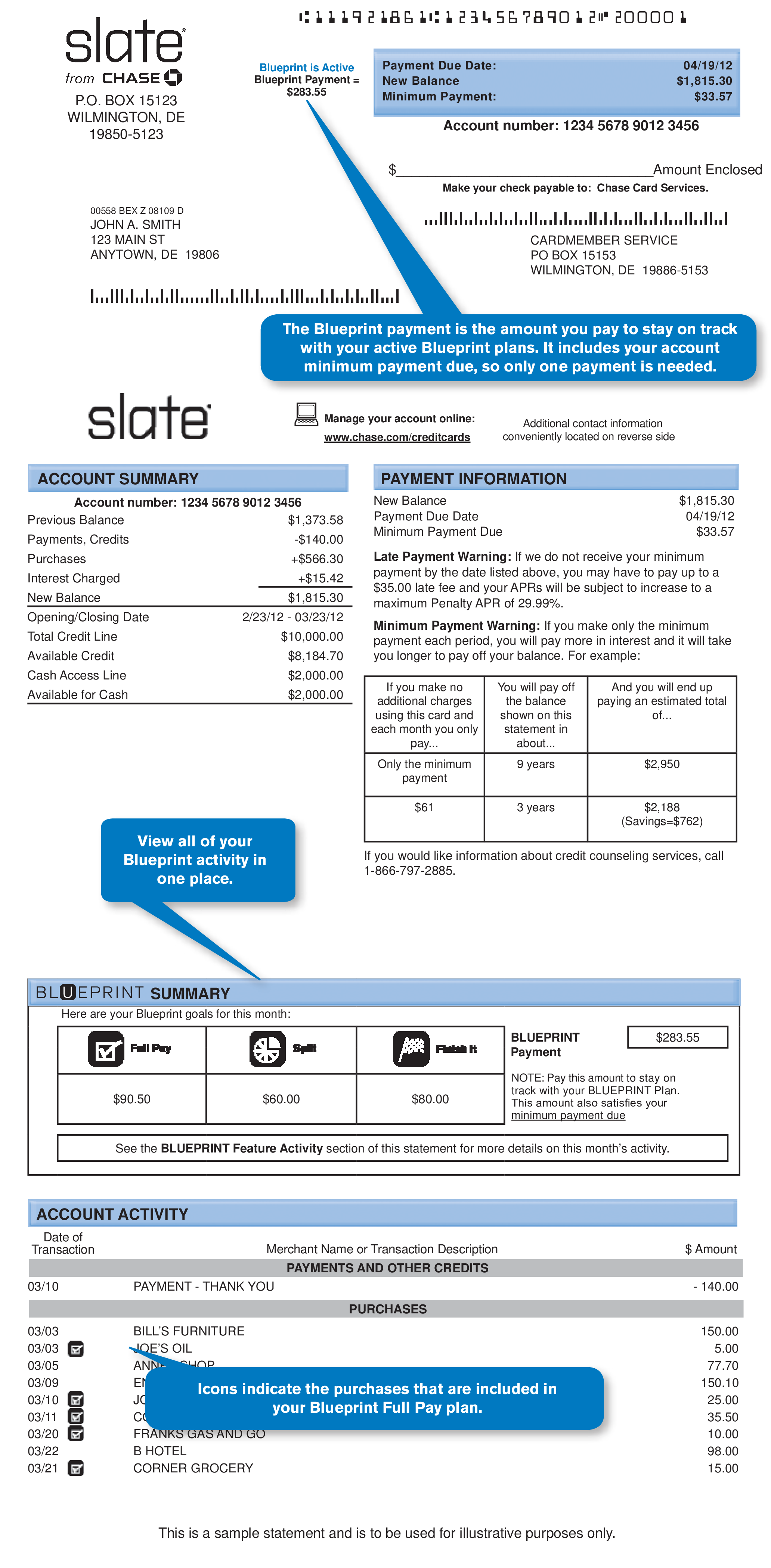 Chase Bank Statement Template