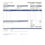 Elaborate proforma invoice | Business templates, contracts and forms.