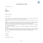 Loan Request Letter Example | Business templates, contracts and forms.