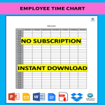 Time Chart | Business templates, contracts and forms.