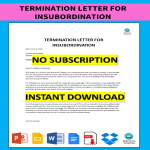 Termination Letter For Insubordination Sample | Business templates ...