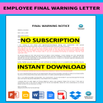 Behavior Warning Letter templates. Page 2 | Business templates ...