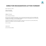 Director Resignation Letter Format | Business templates, contracts and ...
