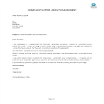 Complaint letter about harassment | Business templates, contracts and ...