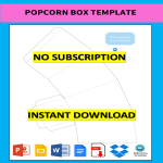 Printable paper popcorn box | Business templates, contracts and forms.