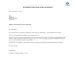 Sample introduction new business | Business templates, contracts and forms.