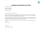 Sample Business Letter Sample | Business templates, contracts and forms.