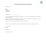 Thanks for comments sample templates. | Business templates, contracts ...