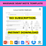 Massage SOAP notes | Business templates, contracts and forms.