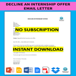 Rejection letter internship | Business templates, contracts and forms.