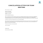 Meeting Cancellation Letter | Business templates, contracts and forms.