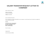 Salary Transfer Letter | Business templates, contracts and forms.