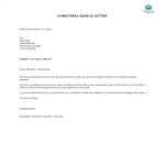 Christmas bonus letter example | Business templates, contracts and forms.