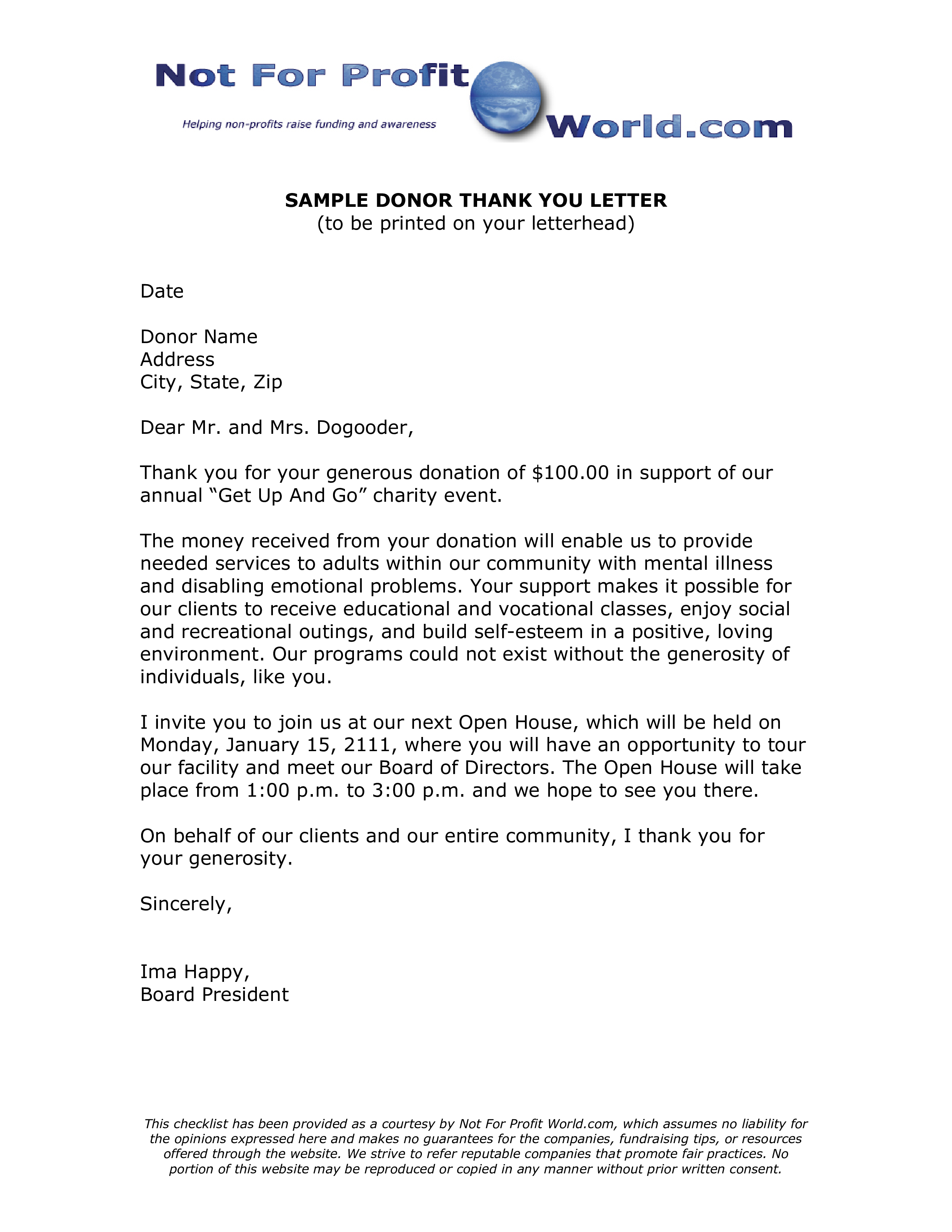 View More Letterhead Examples For Donations Charity Donation Thank You Letter Letterusa info