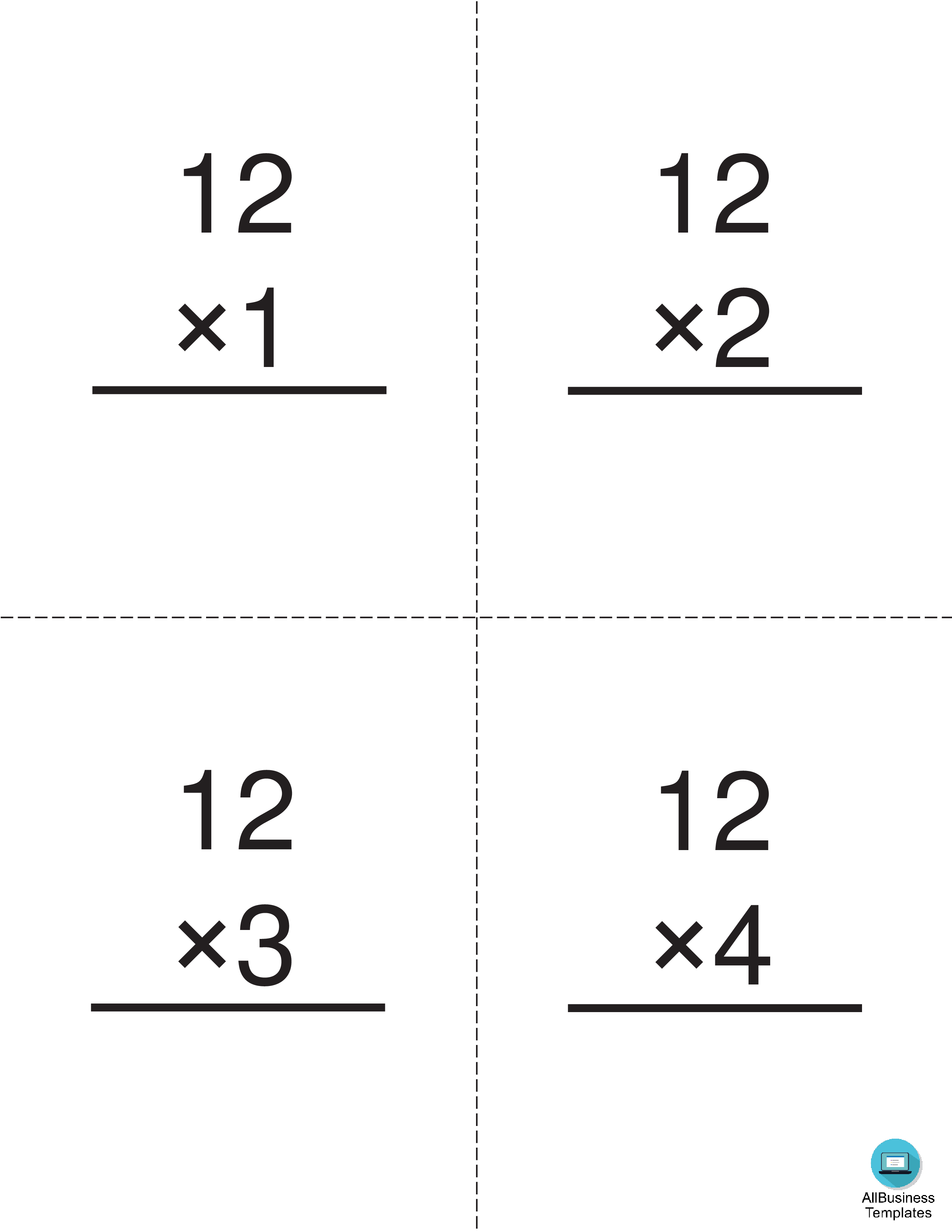 Multiplication times 12 flashcards Gratis