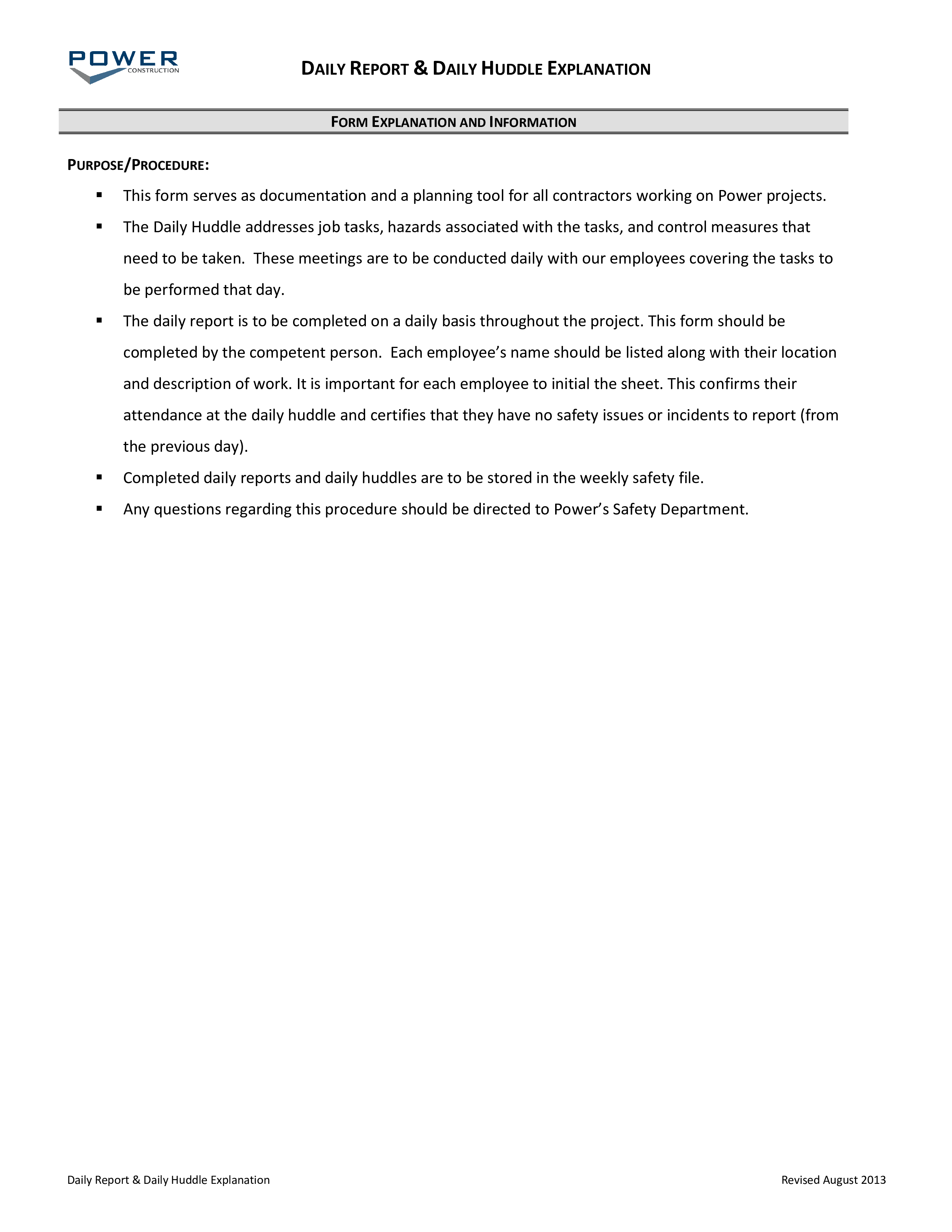 Employee Daily Report | Templates at allbusinesstemplates.com