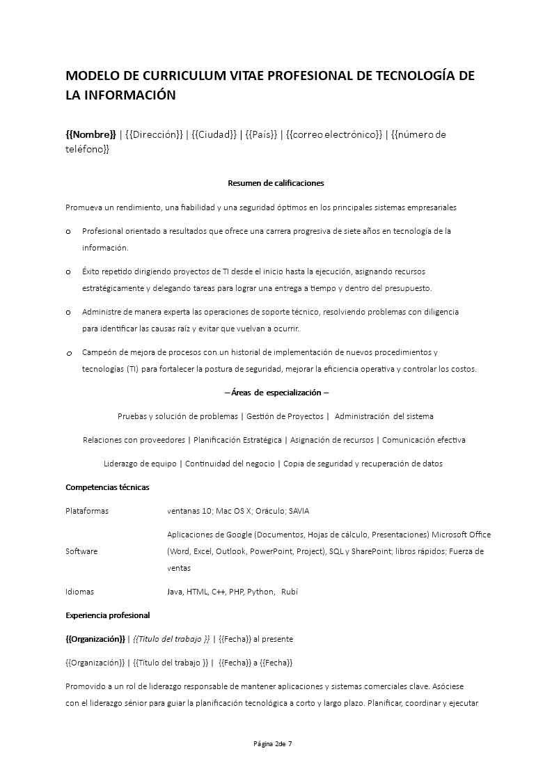 Plantilla de CV moderna | Templates at allbusinesstemplates.com