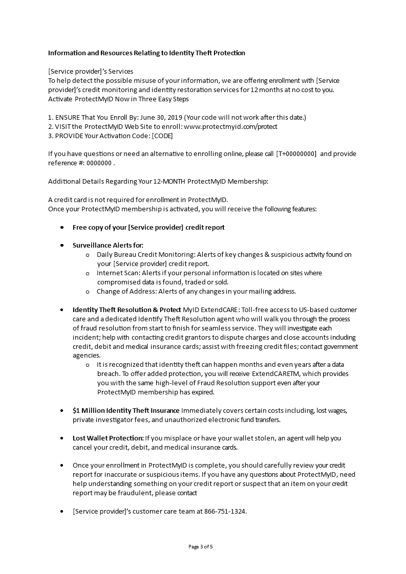 Notice of Data Security Event Letter Template | Templates at ...