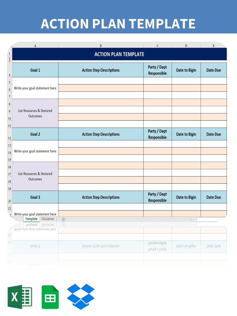 Action plan template | Templates at allbusinesstemplates.com
