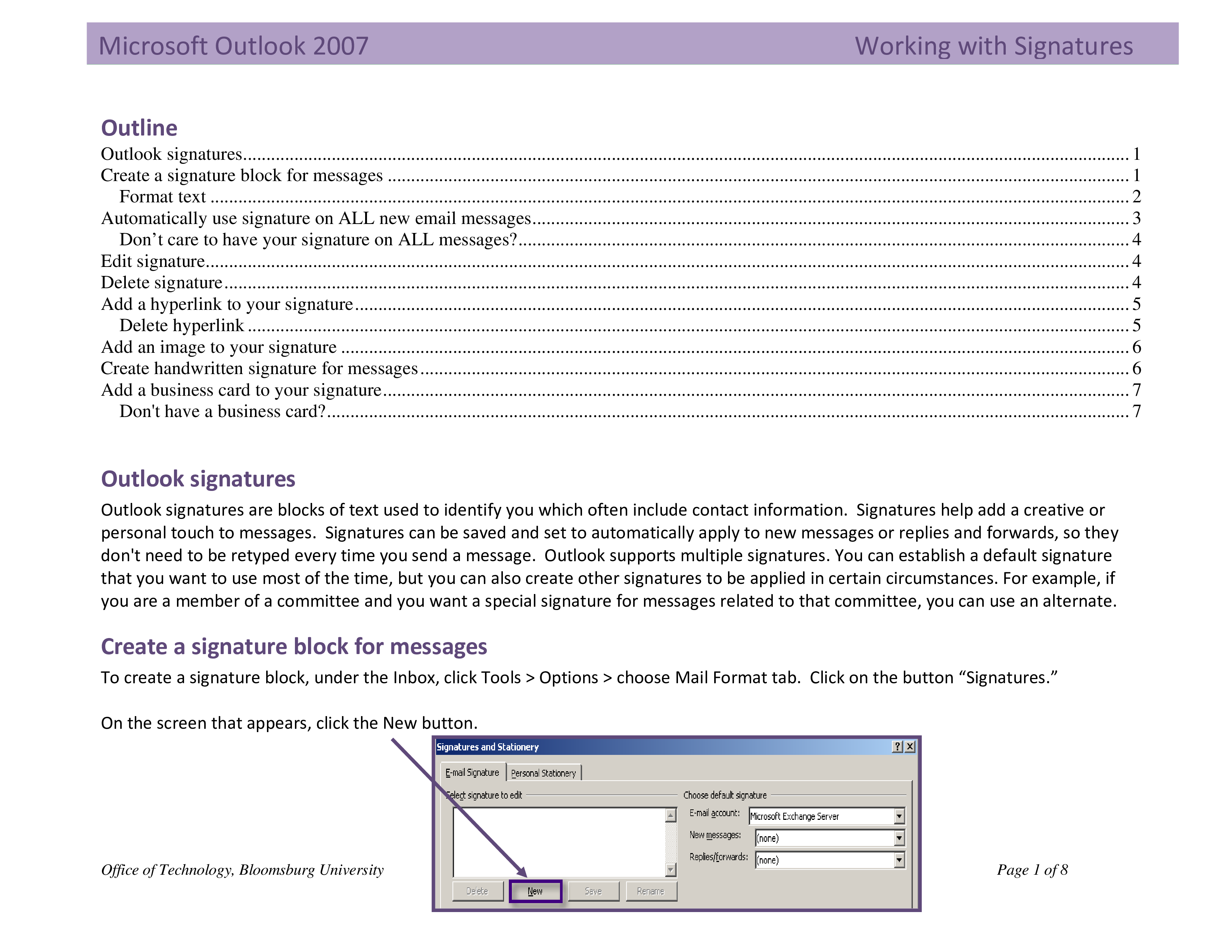 Outlook Personal Email Signature Gratis