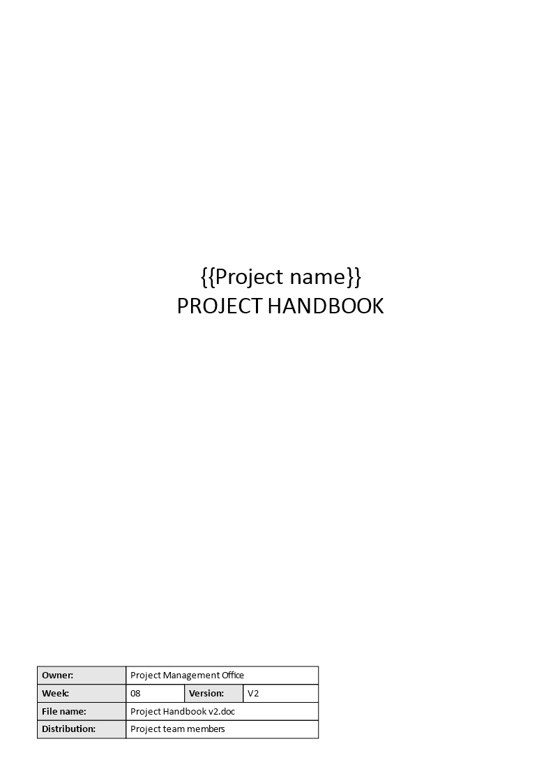 Project Management Handbook Templates At Allbusinesstemplates