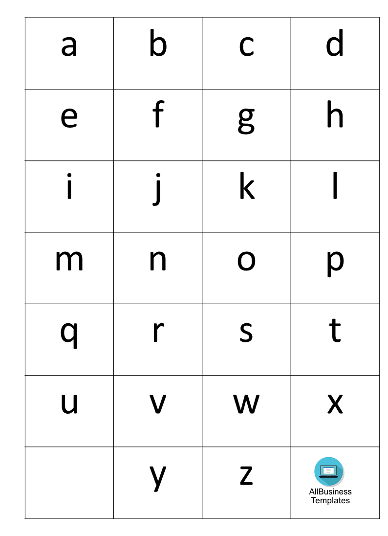 免费 ABC Chart | 样本文件在 allbusinesstemplates.com