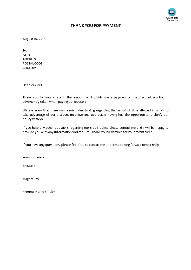 Payment Template HQ Printable Documents