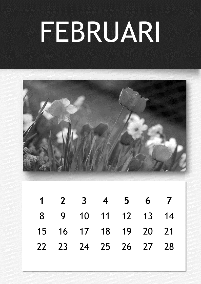 Kostenloses Jaarkalender template