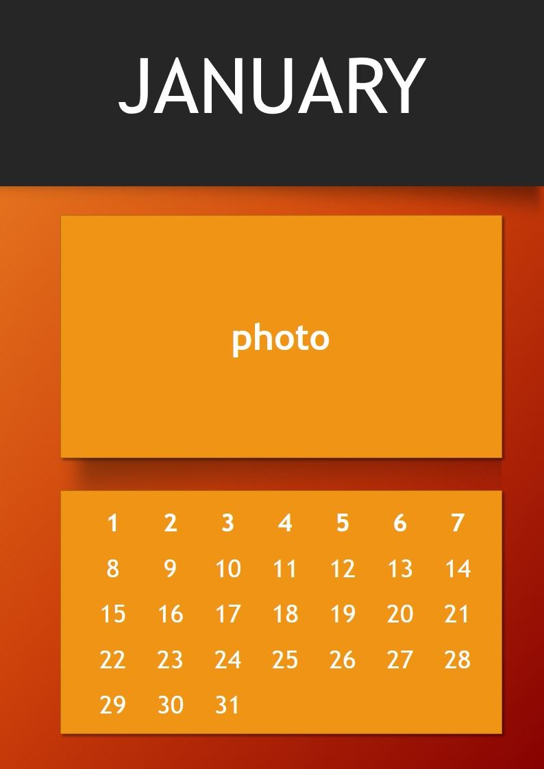 Annual Photo Calendar Template Gratis