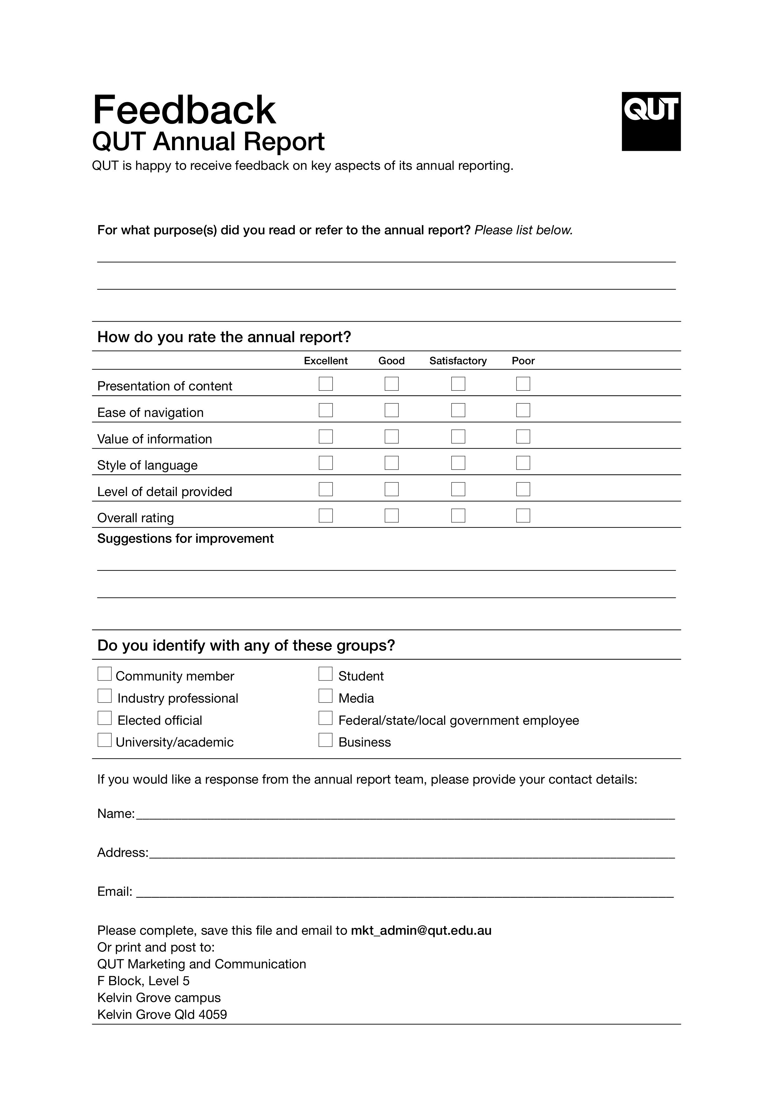  Feedback Report Allbusinesstemplates