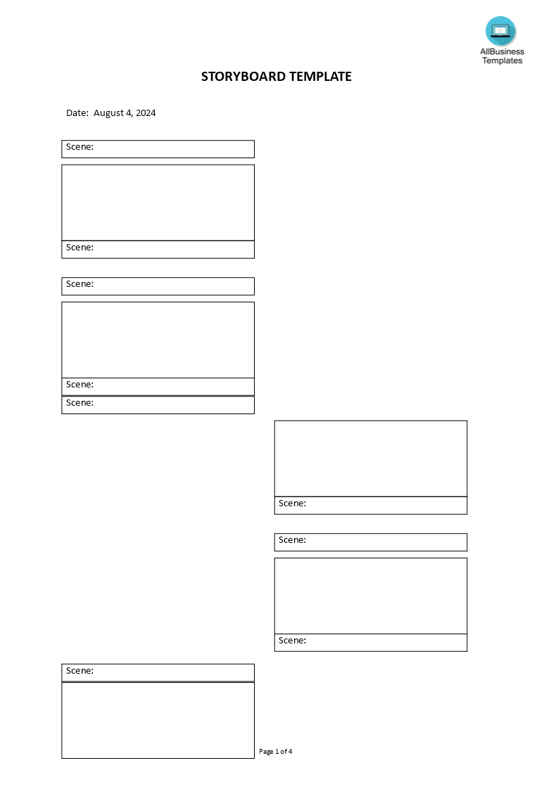 Gratis Storyboard Template